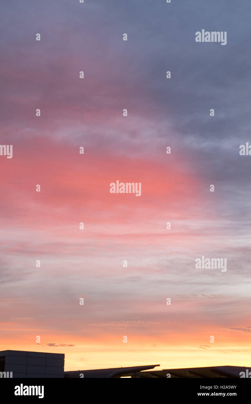 Colorful blue and red sky at sunset Stock Photo - Alamy