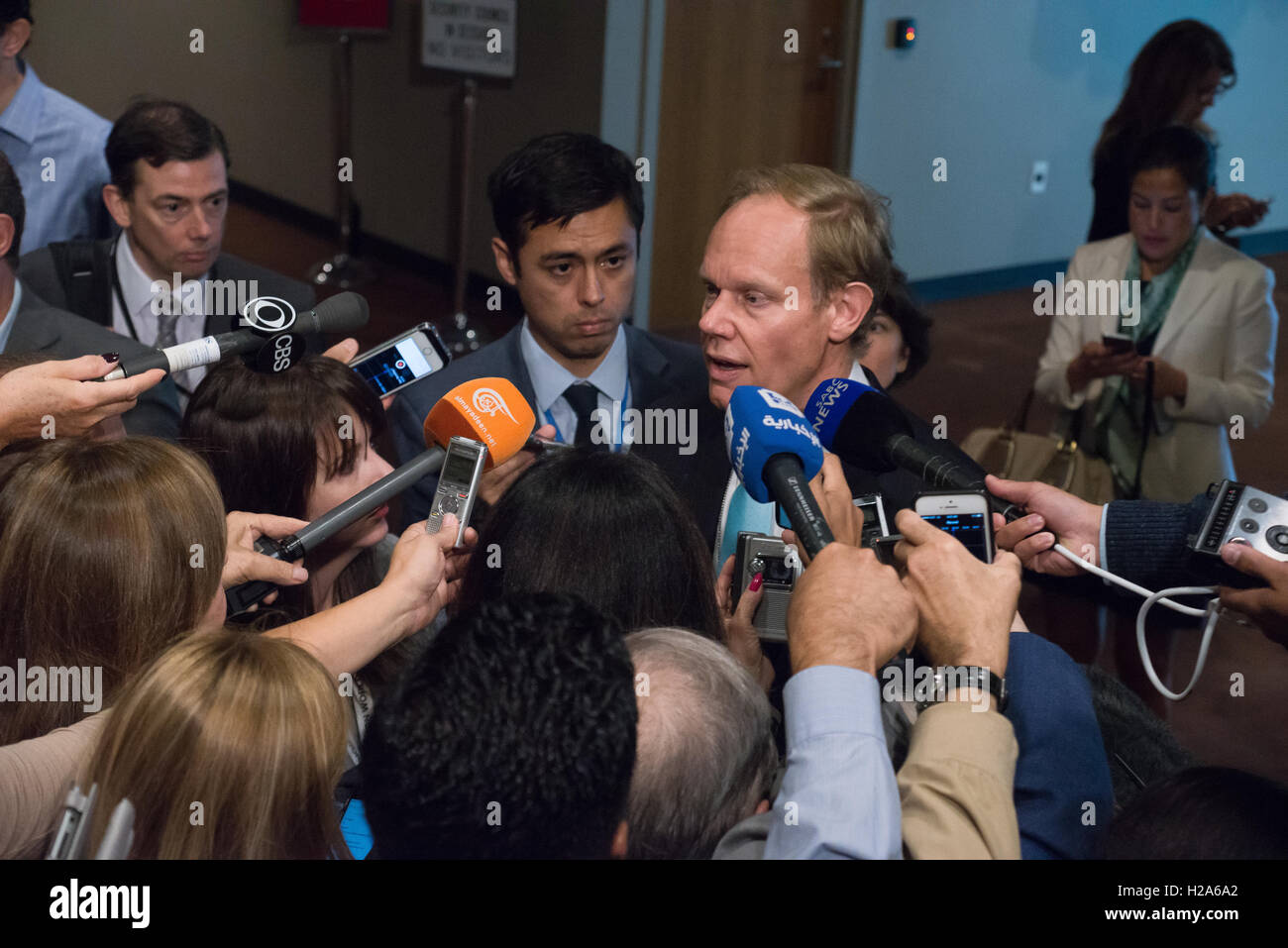 New York, United States. 25th Sep, 2016. UK Ambassador to the UN ...