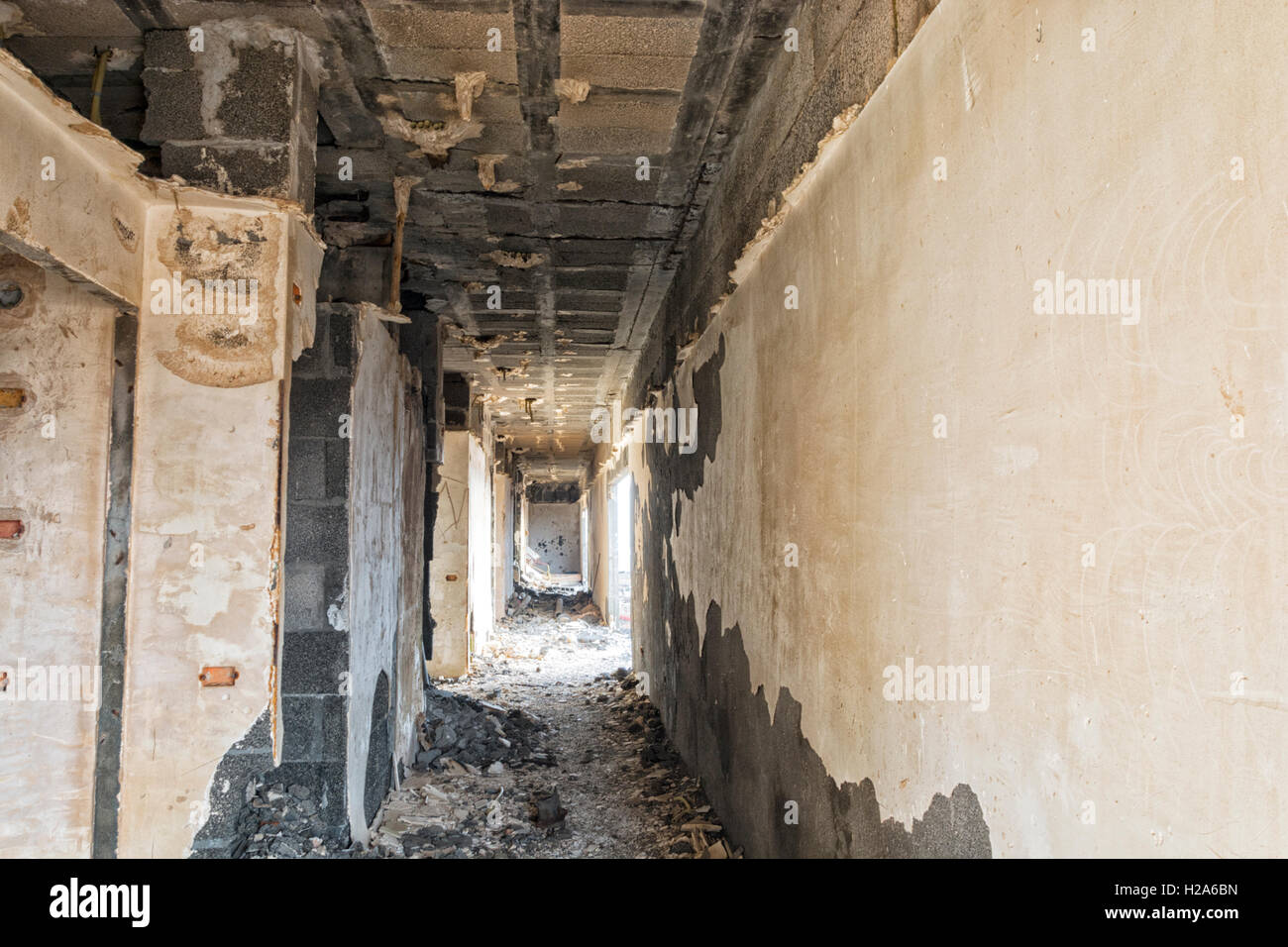 The abandoned hotel is called the Hotel of Los Charcones, but was named Atlante del Sol Hotel ...