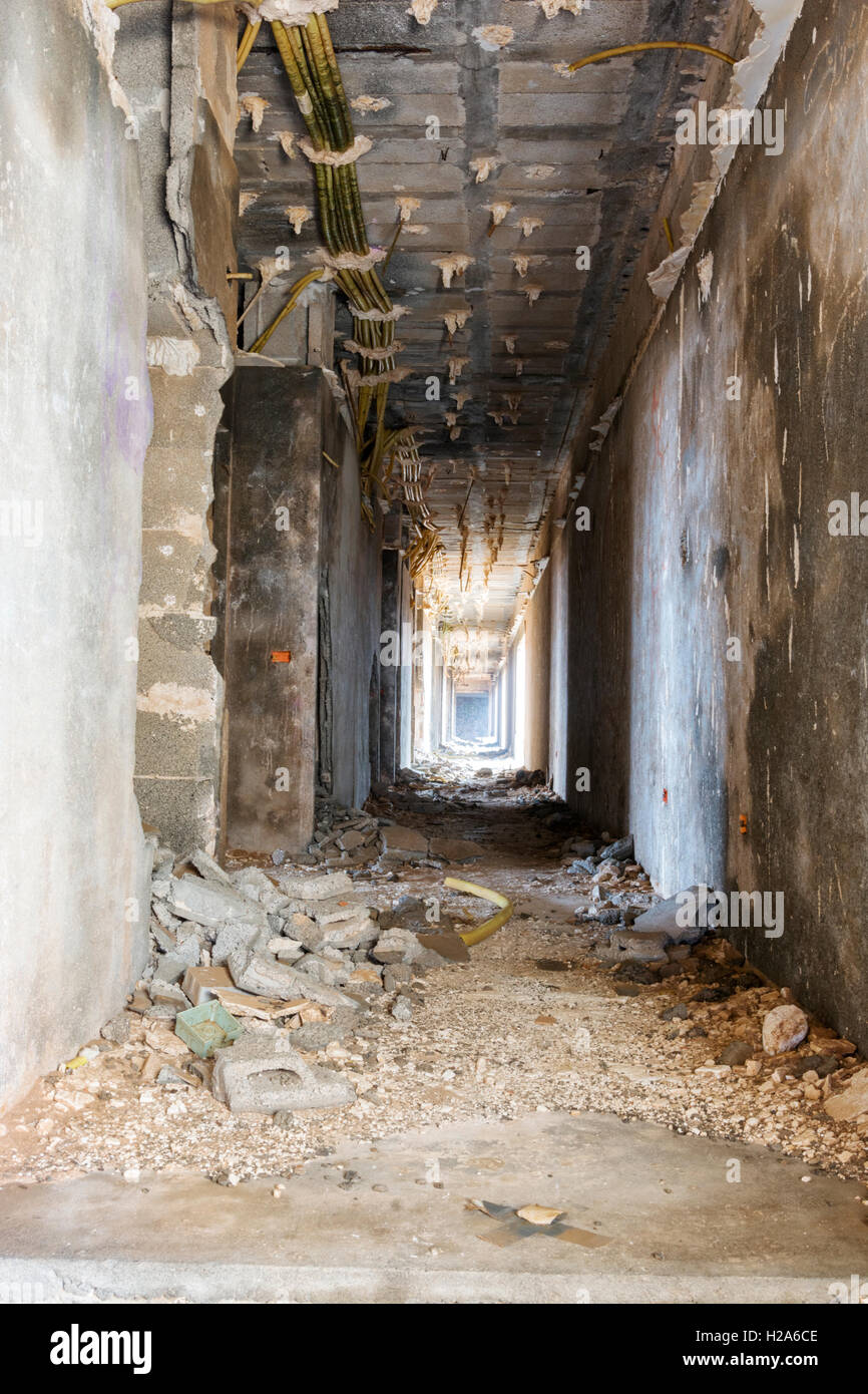 The abandoned hotel is called the Hotel of Los Charcones, but was named Atlante del Sol Hotel ...