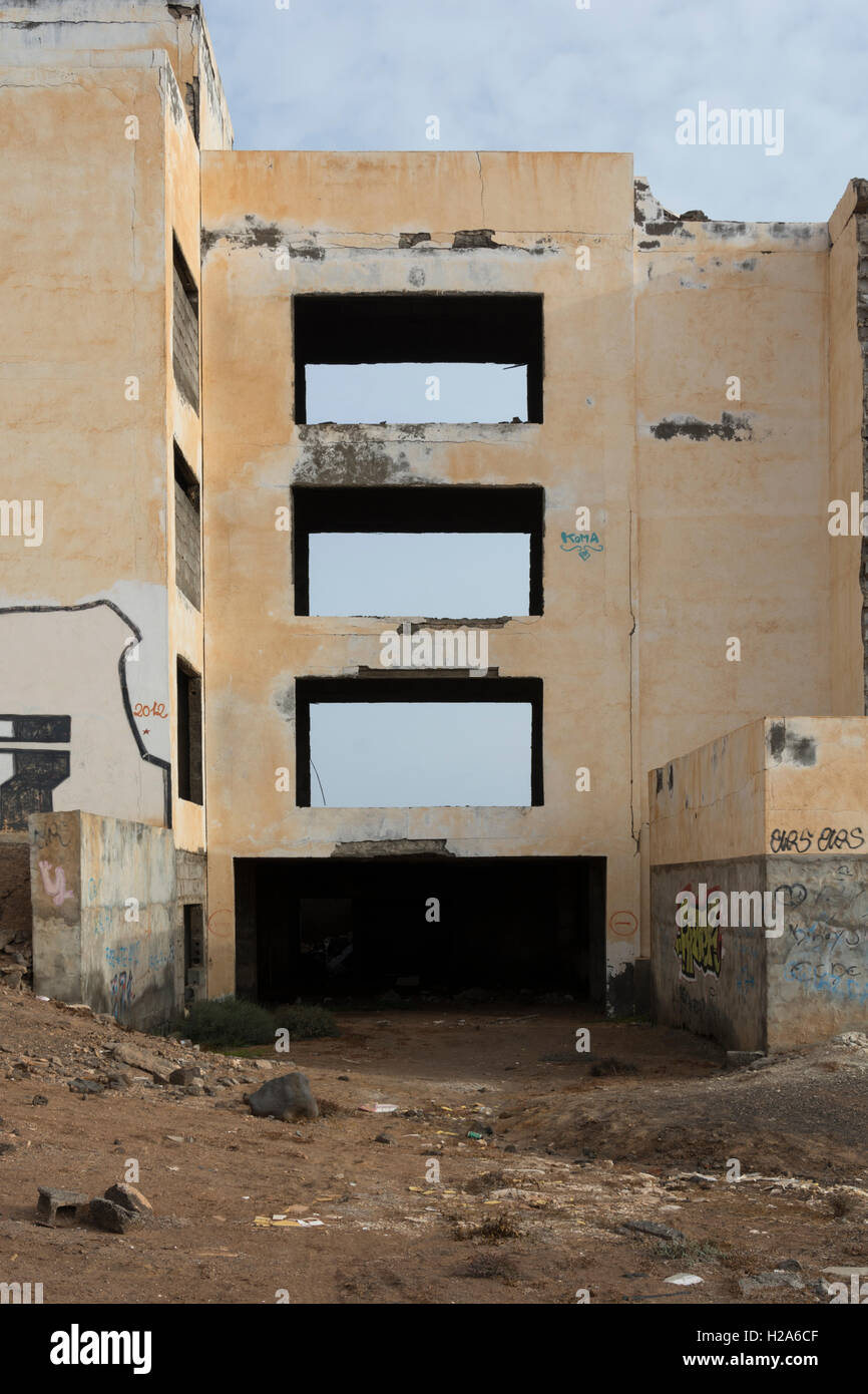 The abandoned hotel is called the Hotel of Los Charcones, but was named Atlante del Sol Hotel ...