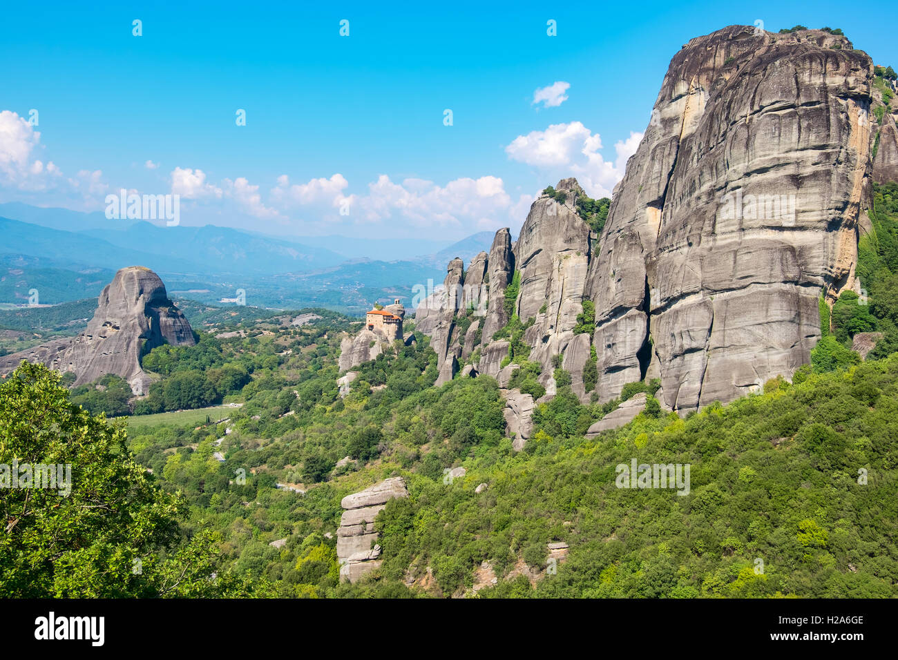 Meteora. Plain of Thessaly, Greece Stock Photo - Alamy
