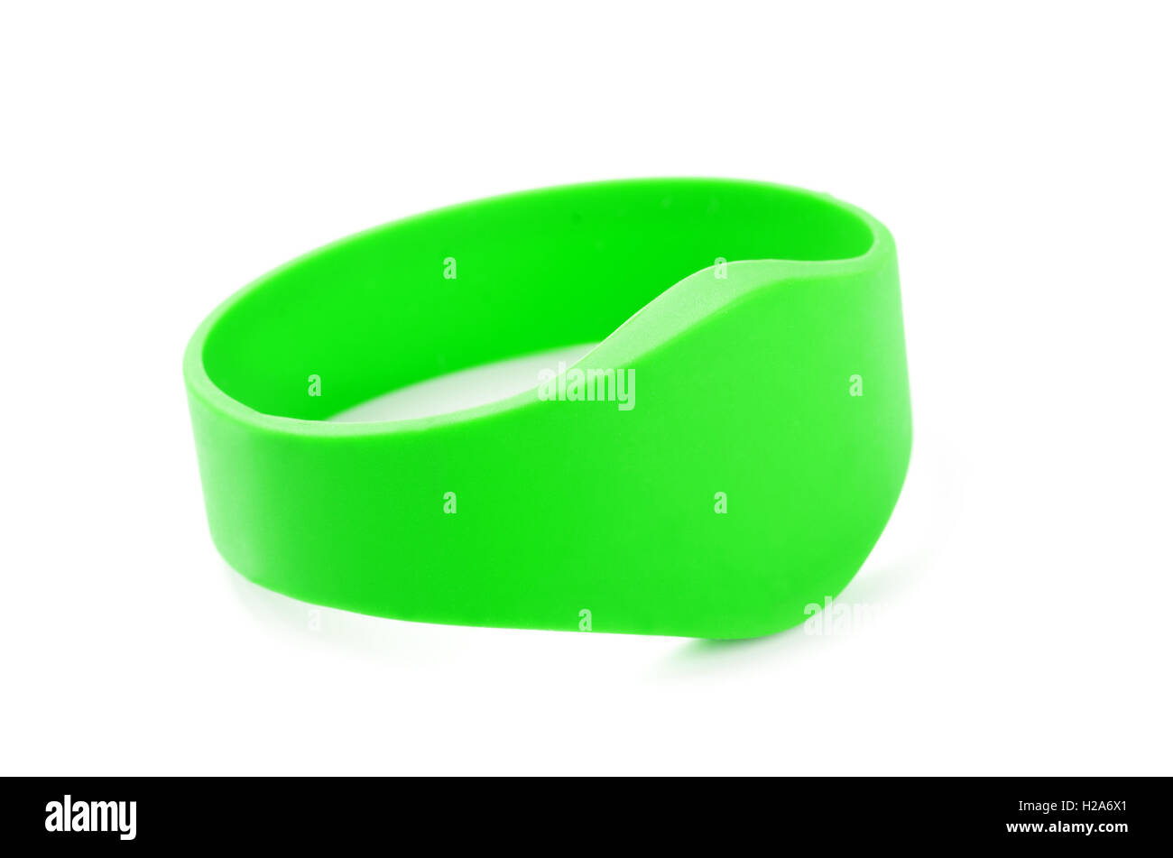 Green RFID Bracelet on isolated on a white background Stock Photo - Alamy