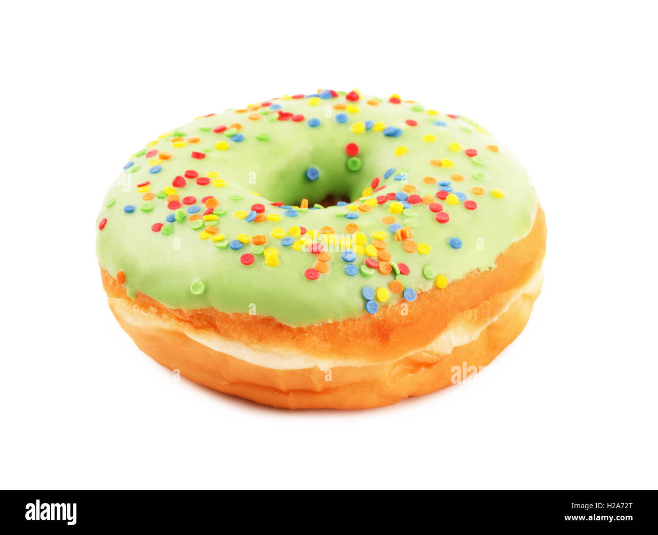 Donut with sprinkles isolated on white background Stock Photo - Alamy