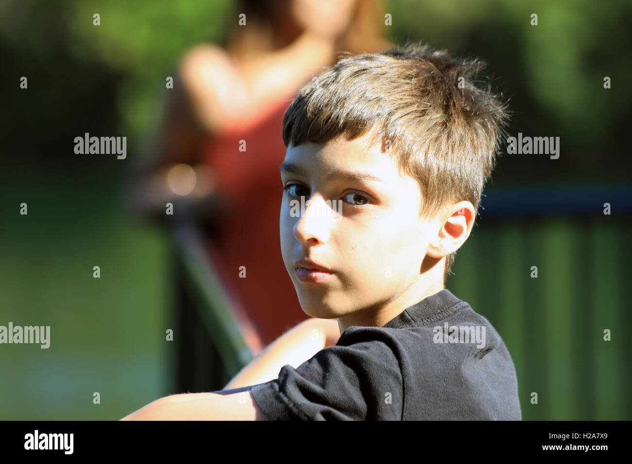 David. Kid at the lake Stock Photo - Alamy