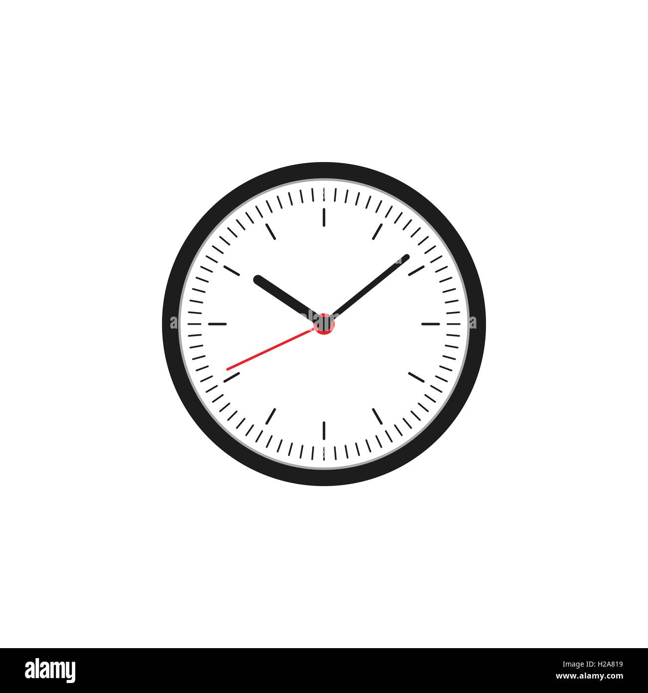 Clock icon flat design isolated vector illustration Stock Vector Image ...