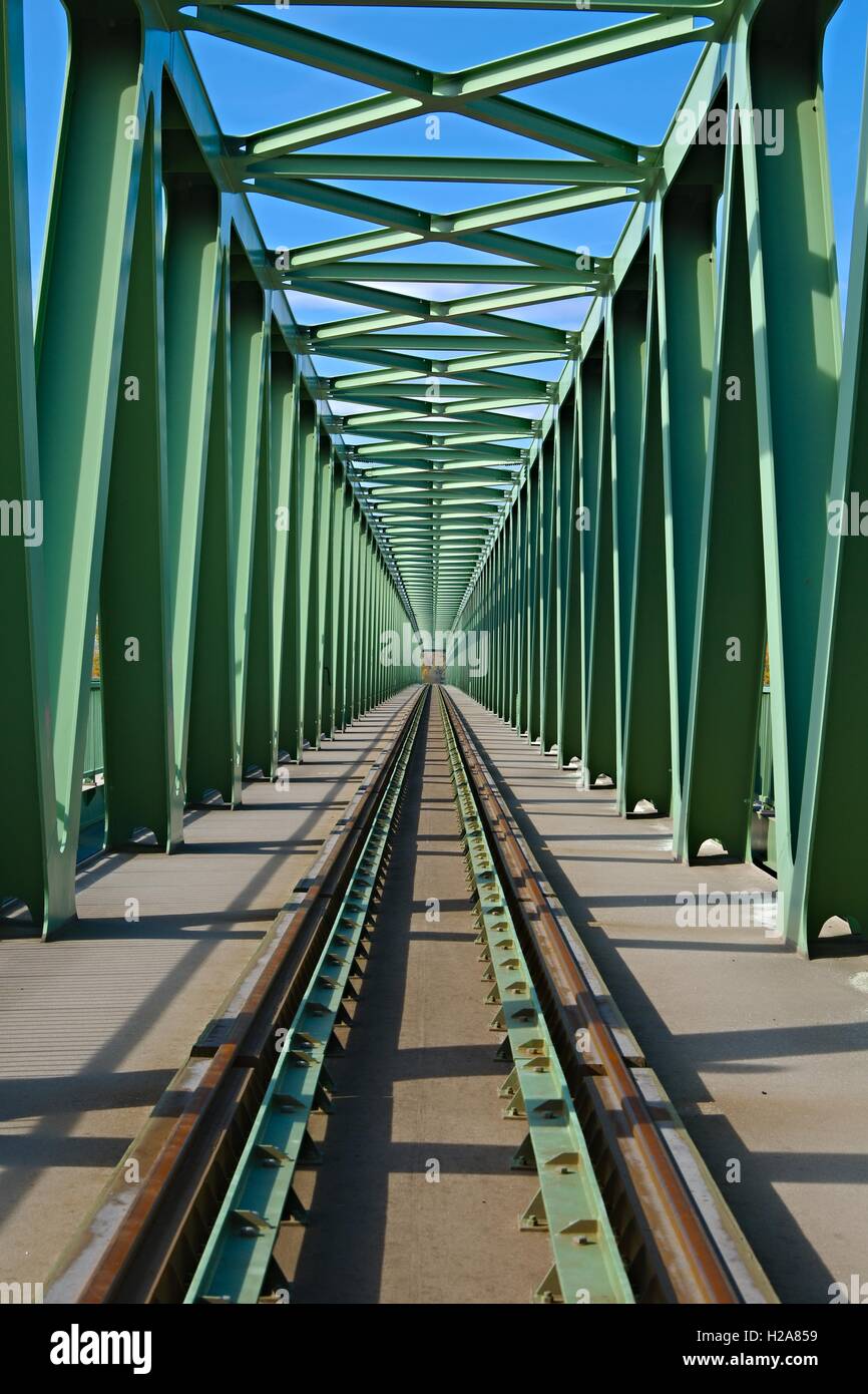Railroad Bridge Point of View Stock Photo - Alamy