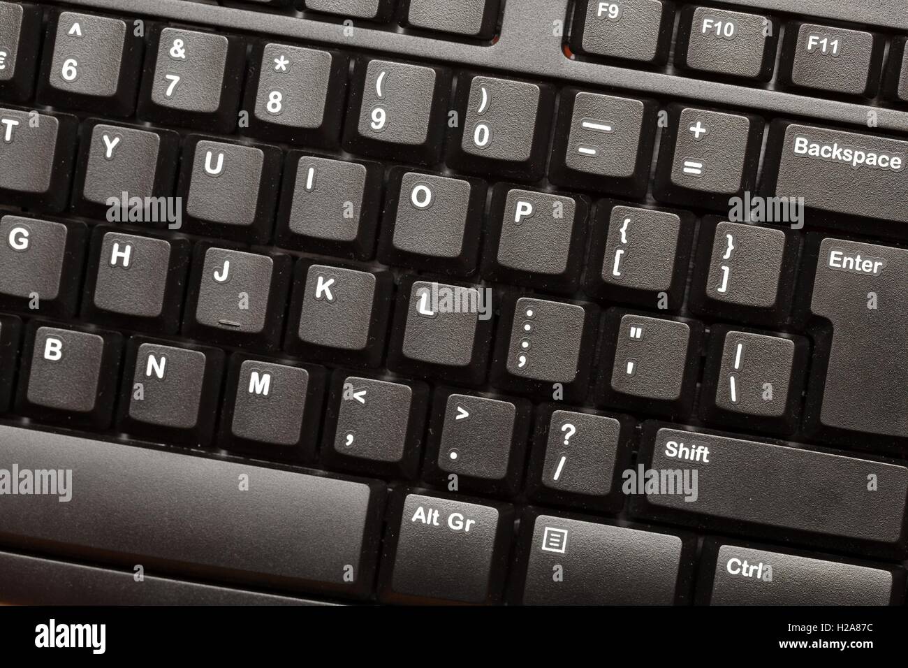Black Keyboard Detail Stock Photo - Alamy