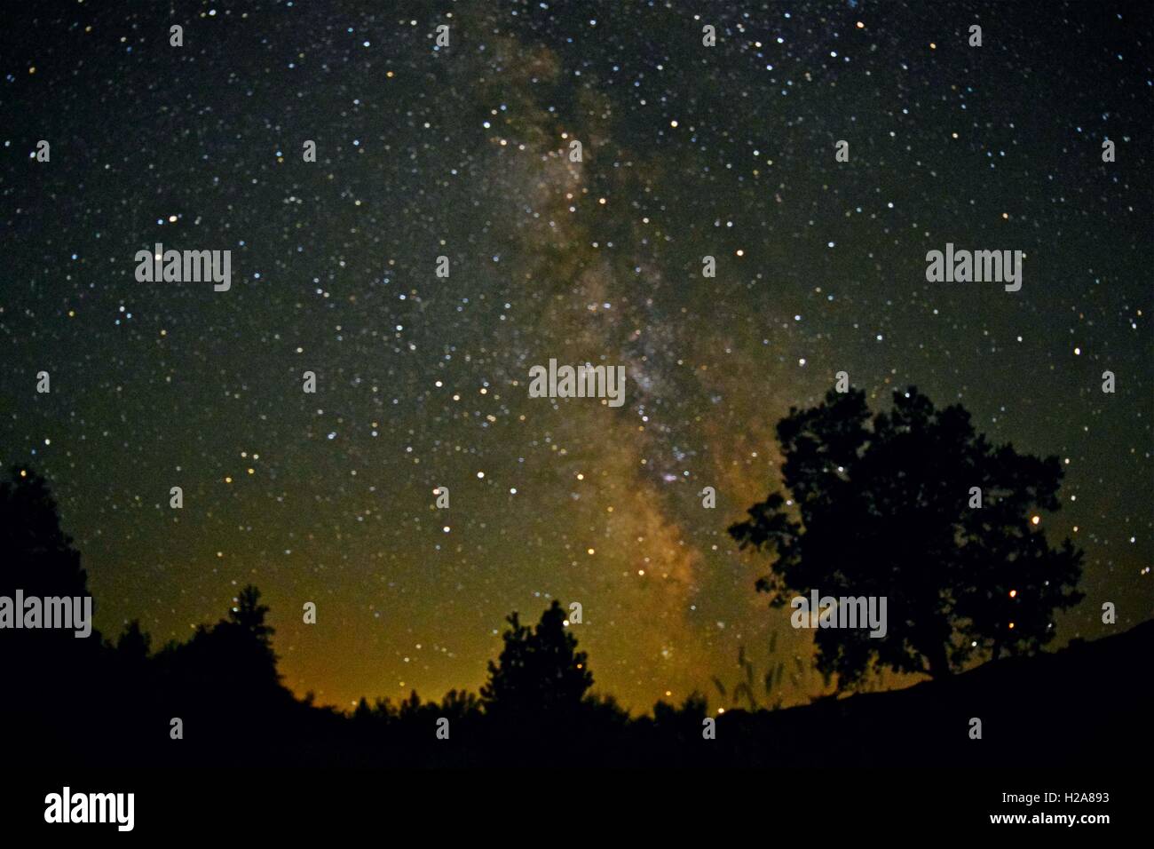 View of the Milky Way from the Deschutes River, OR Stock Photo - Alamy