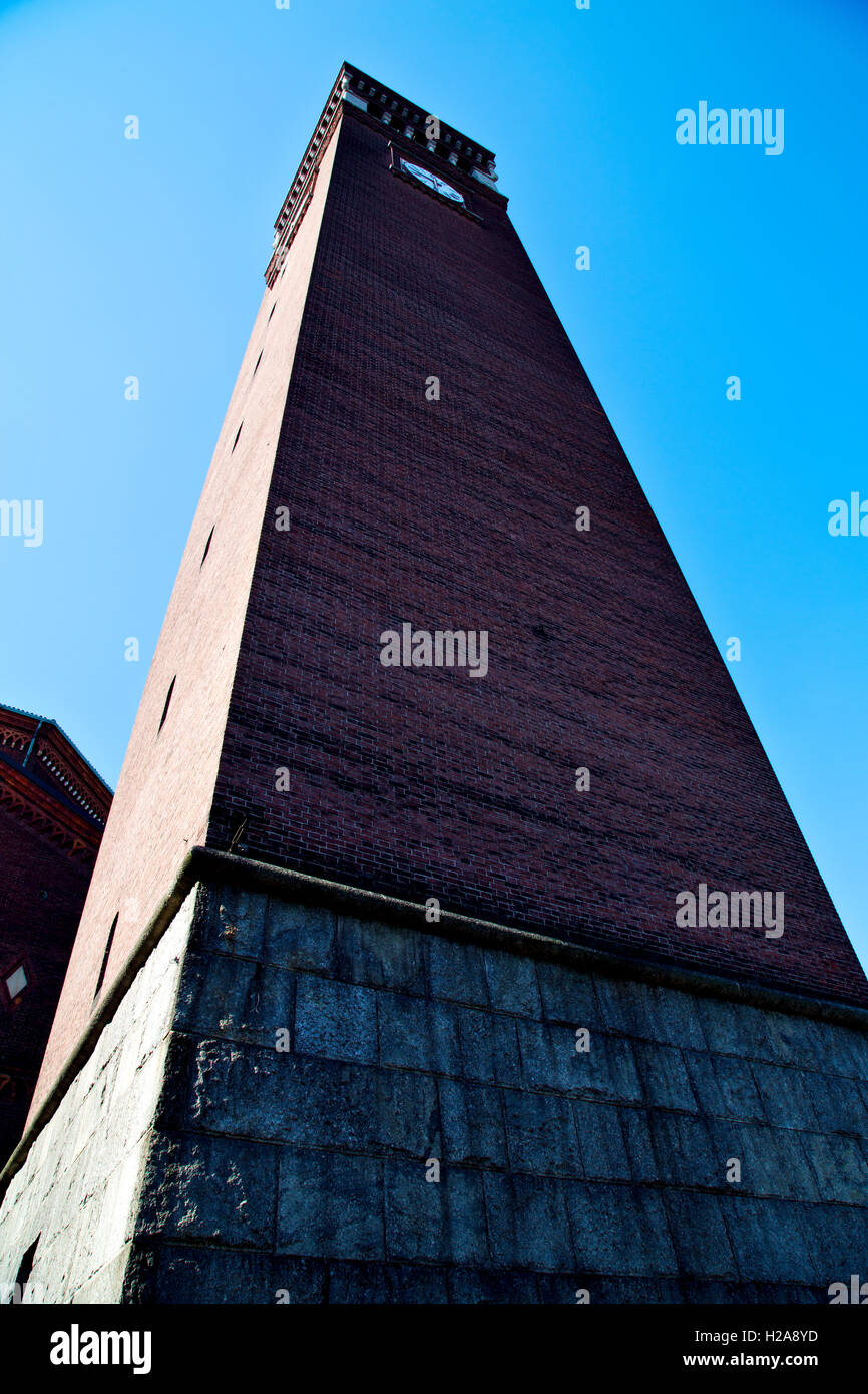 castellanza old abstract in italy the wall and church tower bell sunny ...