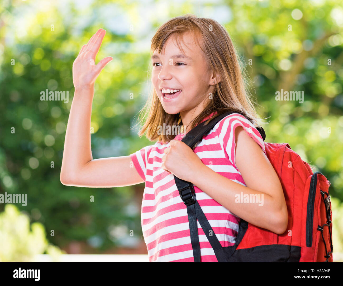 Girl back to school Stock Photo - Alamy