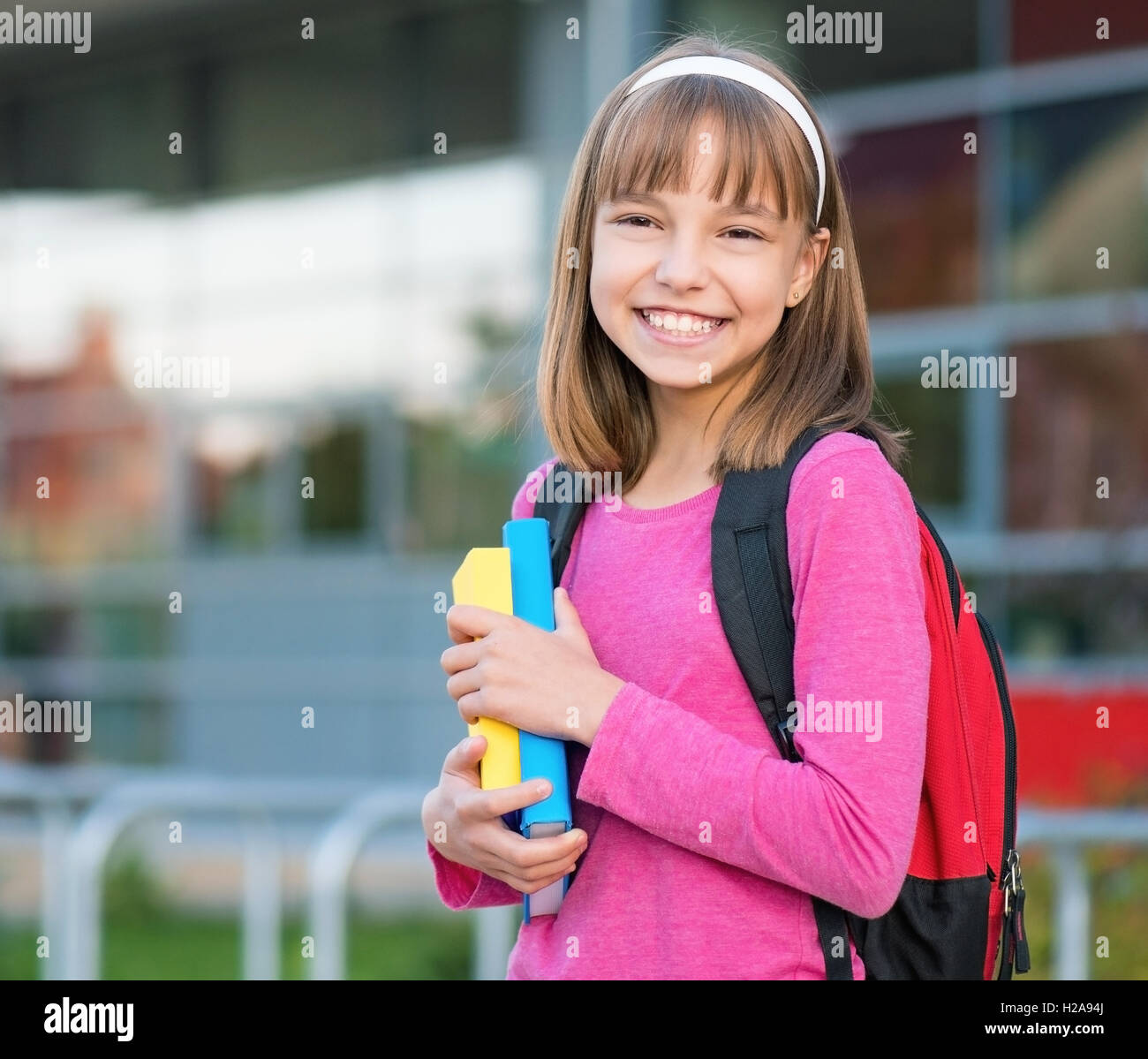 Girl back to school Stock Photo - Alamy