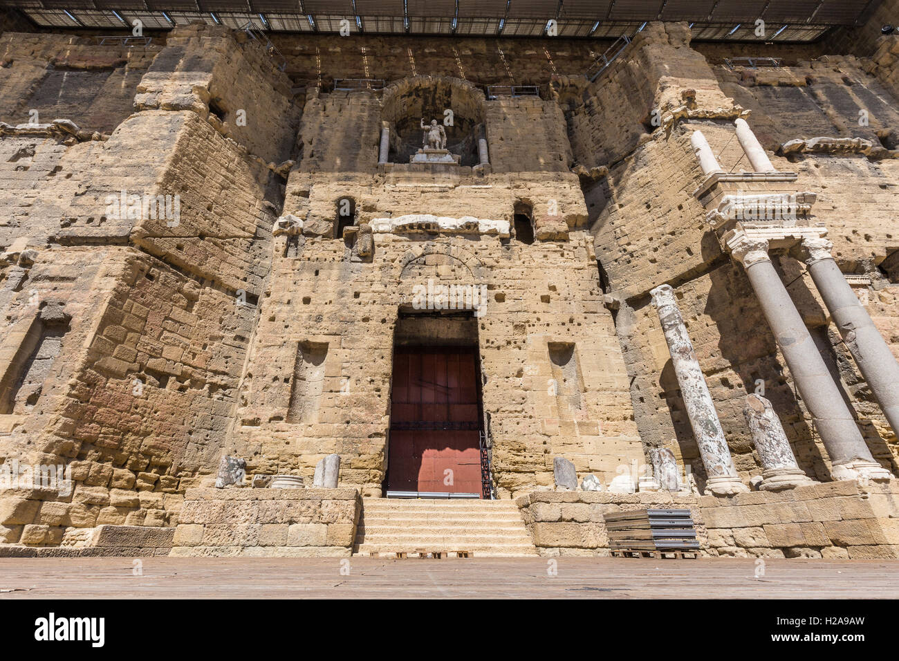 Roman amphitheatre orange hi-res stock photography and images - Alamy