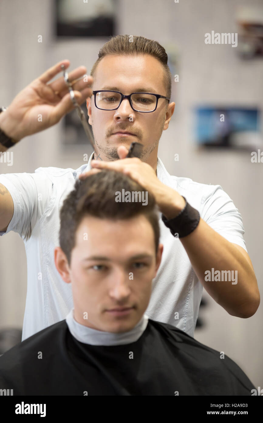 Male hairdresser hi-res stock photography and images - Alamy