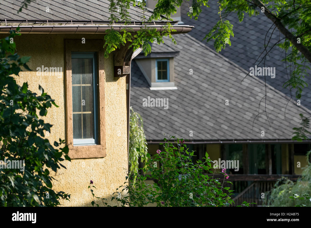French Country Inn and Spa at the end of Summer Stock Photo - Alamy