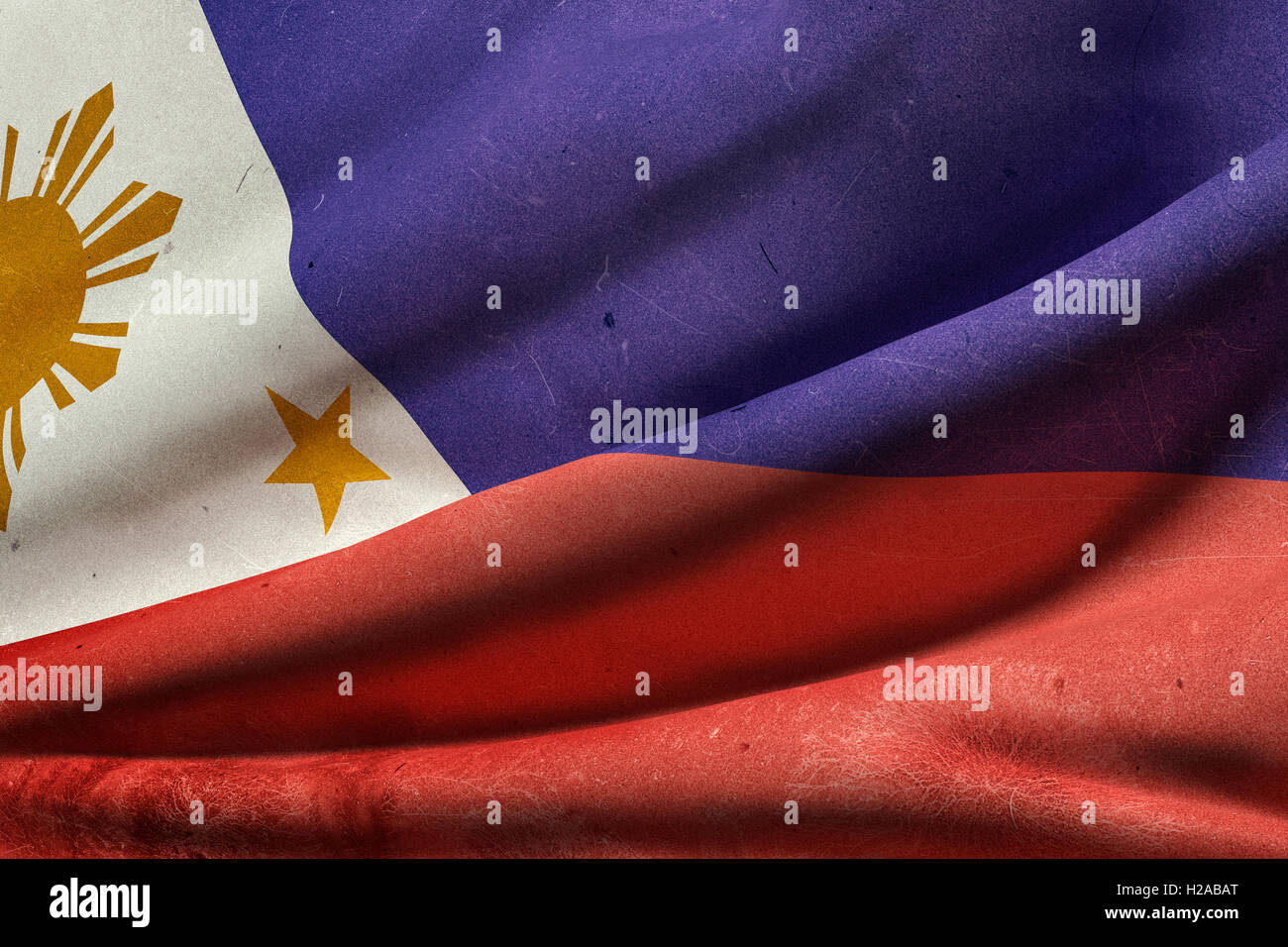 3d rendering of an old Republic of the Philippines flag waving Stock ...