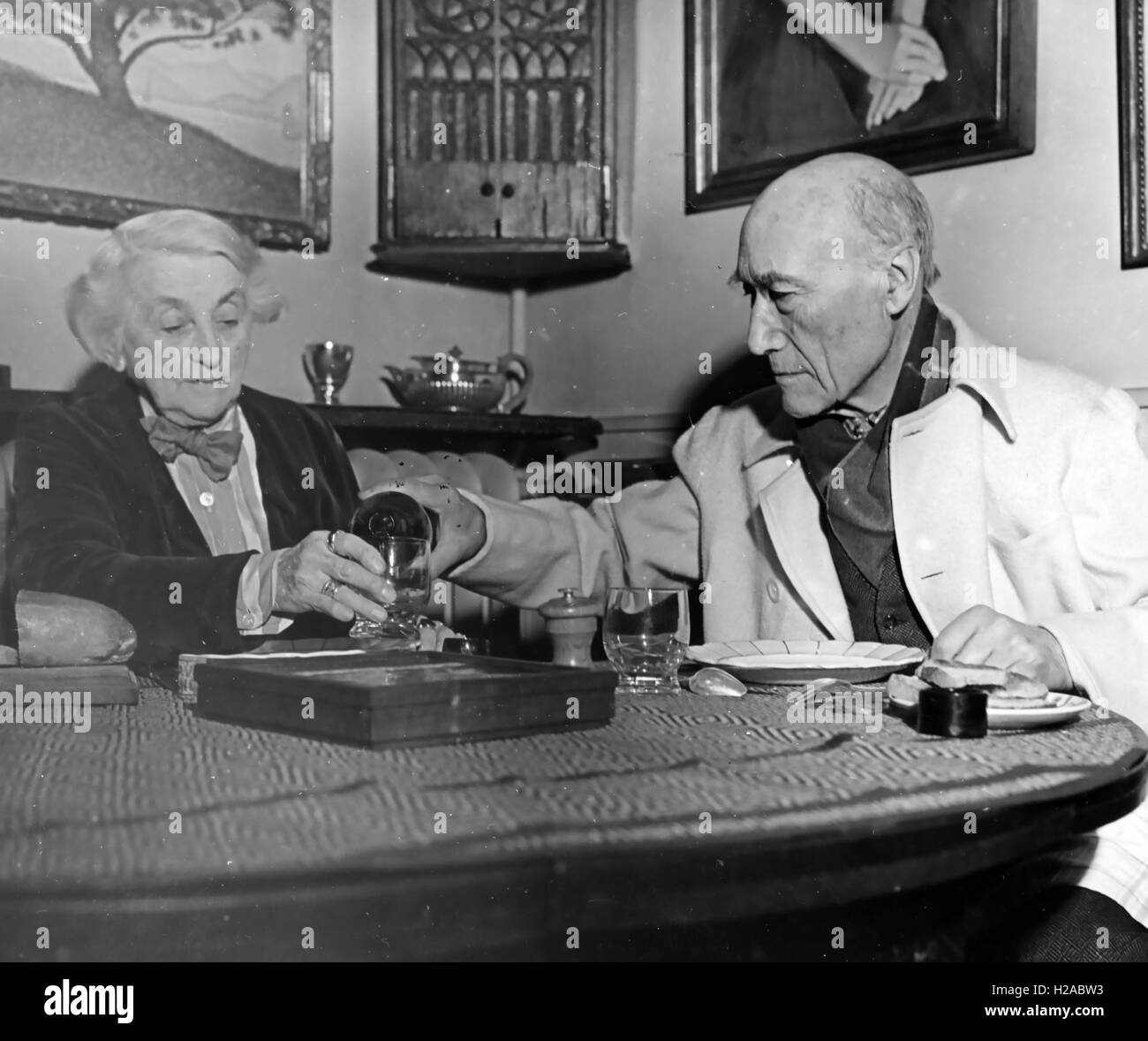 ANDRE GIDE (1869-1951) French author about 1968 with his wife Madeleine ...