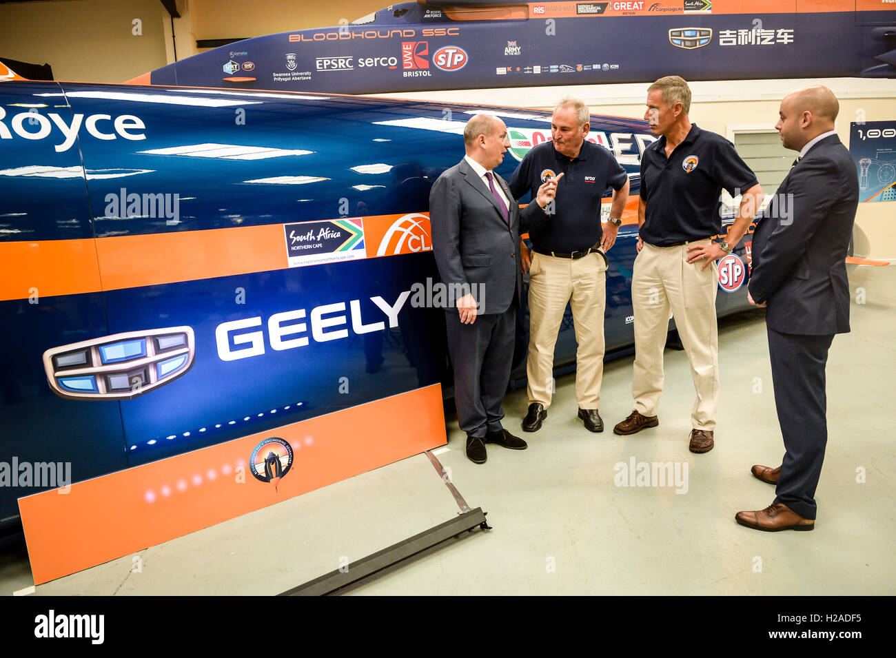 Staff from Chinese automotive firm Geely, Frank Klaas, Director of ...