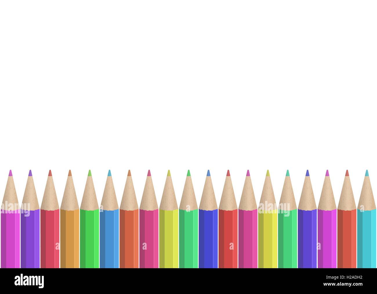 seamless colored pencils row Stock Vector Image & Art - Alamy
