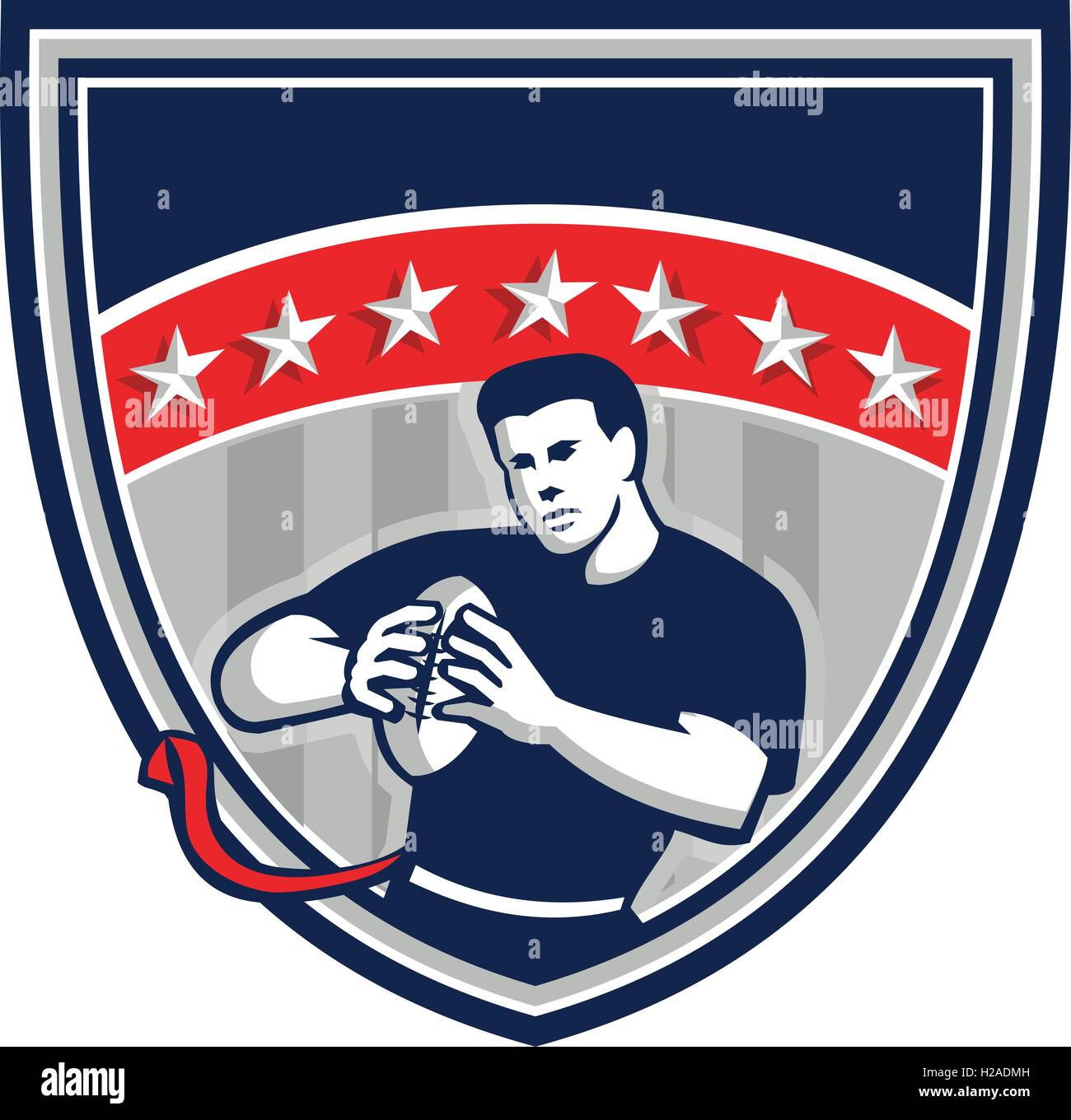 American football player holding flag Stock Vector Images - Alamy