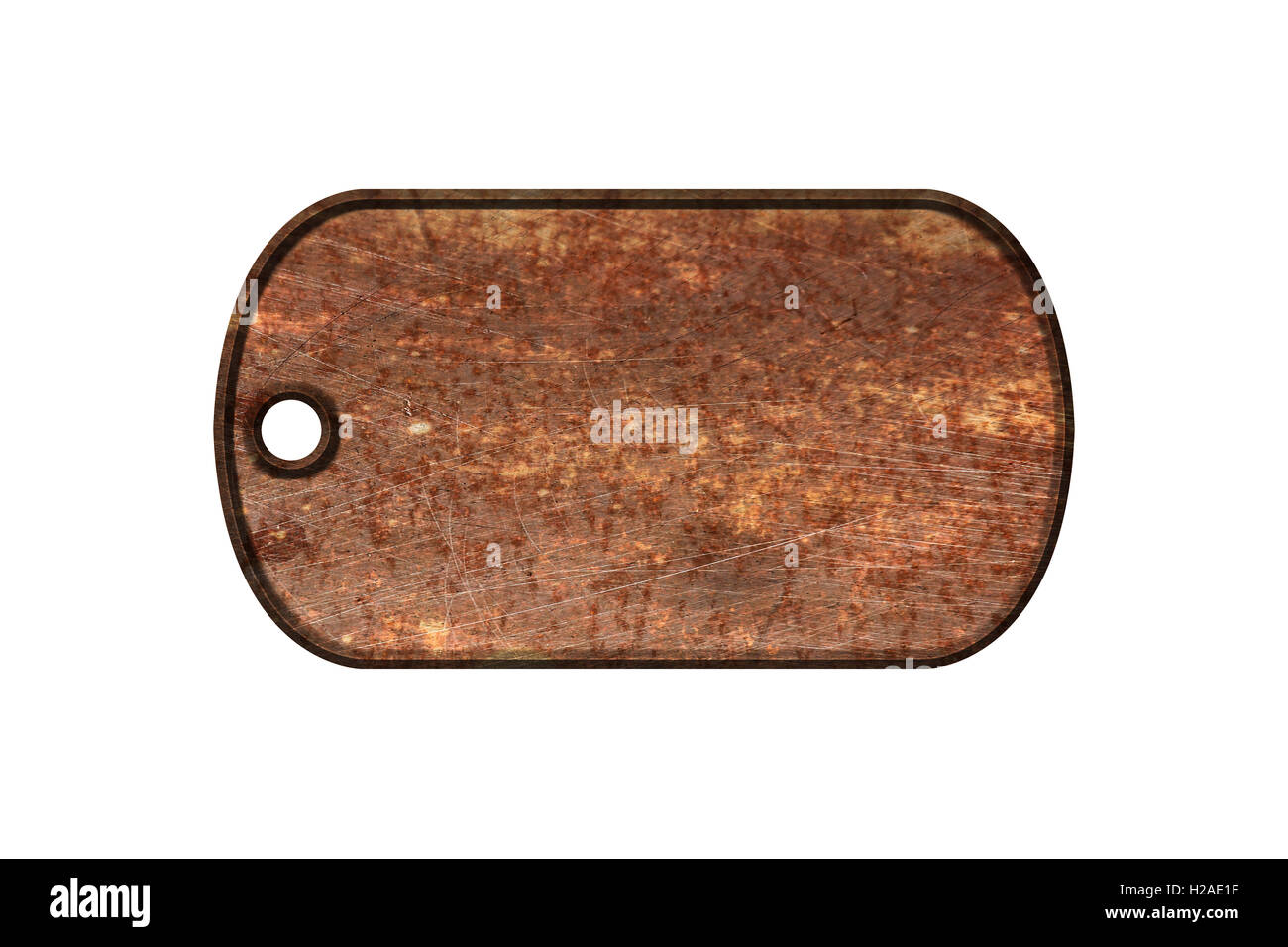 old metal dog tag on isolated white background Stock Photo - Alamy