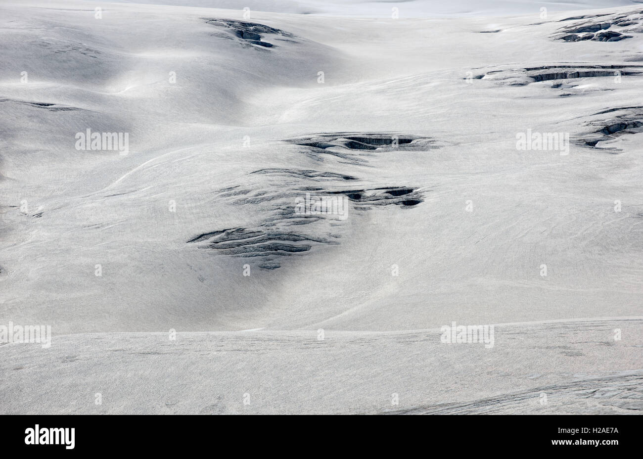 Rutor glacier,crevasses, alpine landscape, Valle d'Aosta, Alpi Graie ...