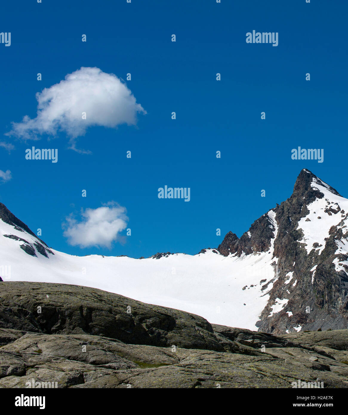 Rutor glacier,Grand Assaly, alpine landscape, Valle d'Aosta, Alpi Graie ...