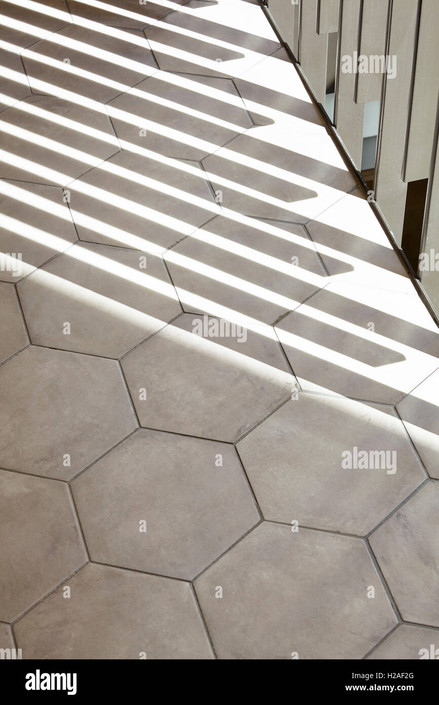 Abstract of ceramic tiles and balustrade casting shadows. The Smiths ...