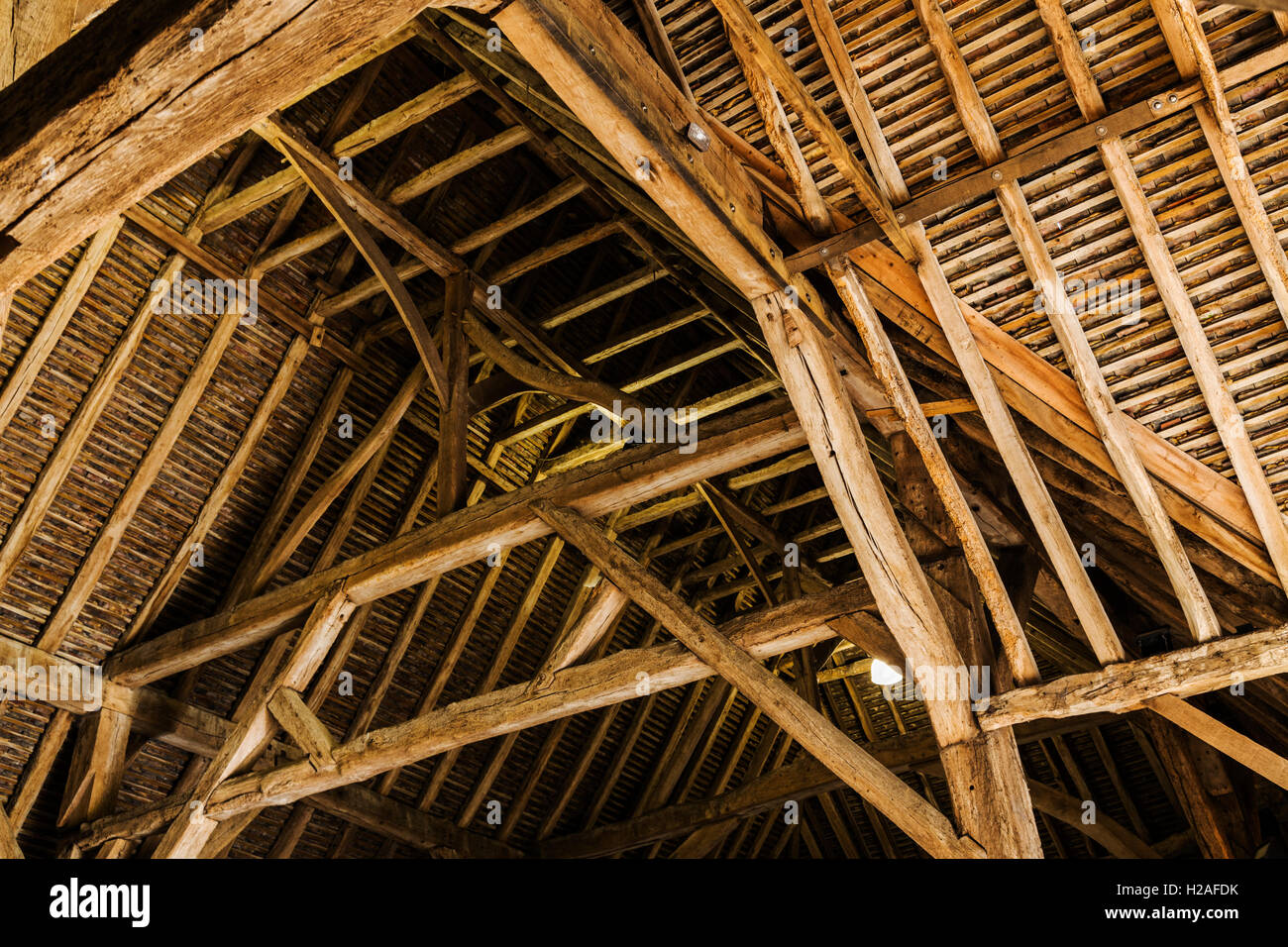 Interior of Barley Barn at Cressing Temple Barns Showing Oak ...
