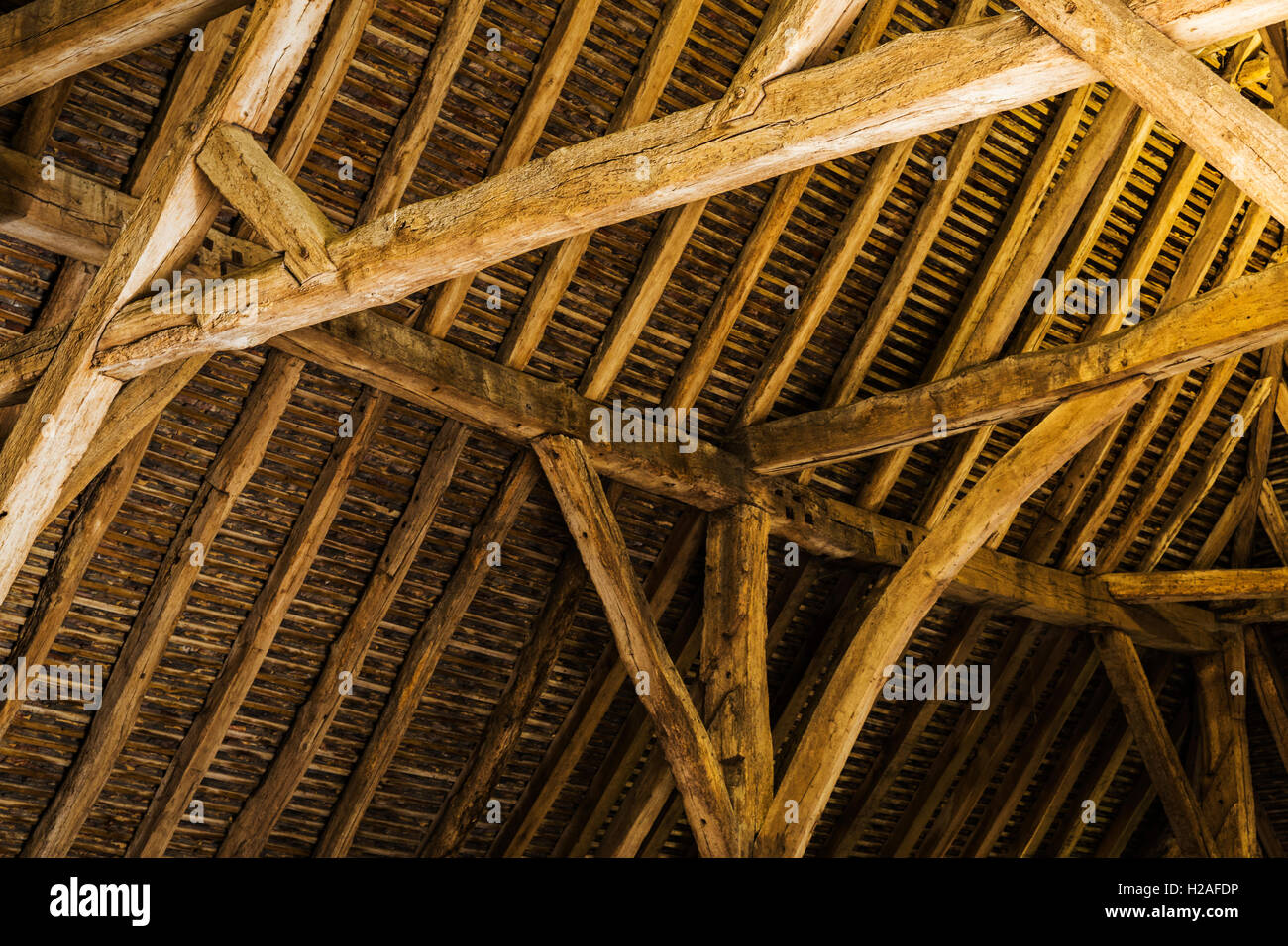Interior of Barley Barn at Cressing Temple Barns Showing Oak ...