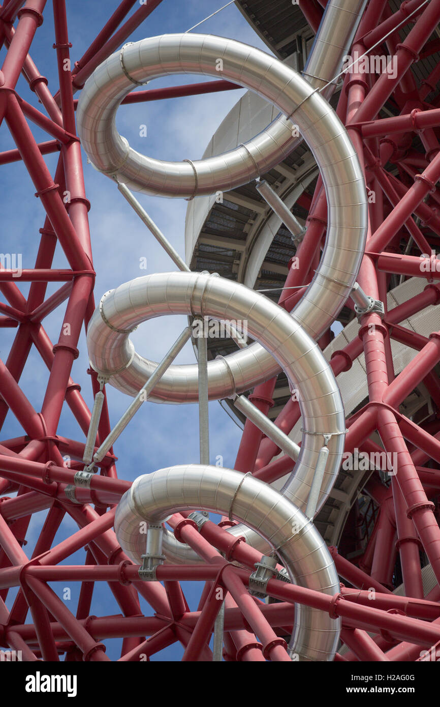 Orbit Tower On Olympic Park In Stratford High Resolution Stock ...