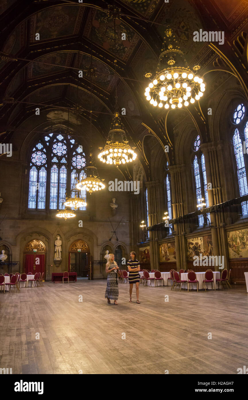 Great Hall, Manchester Town Hall, by Alfred Waterhouse, 1868 - 1877 ...