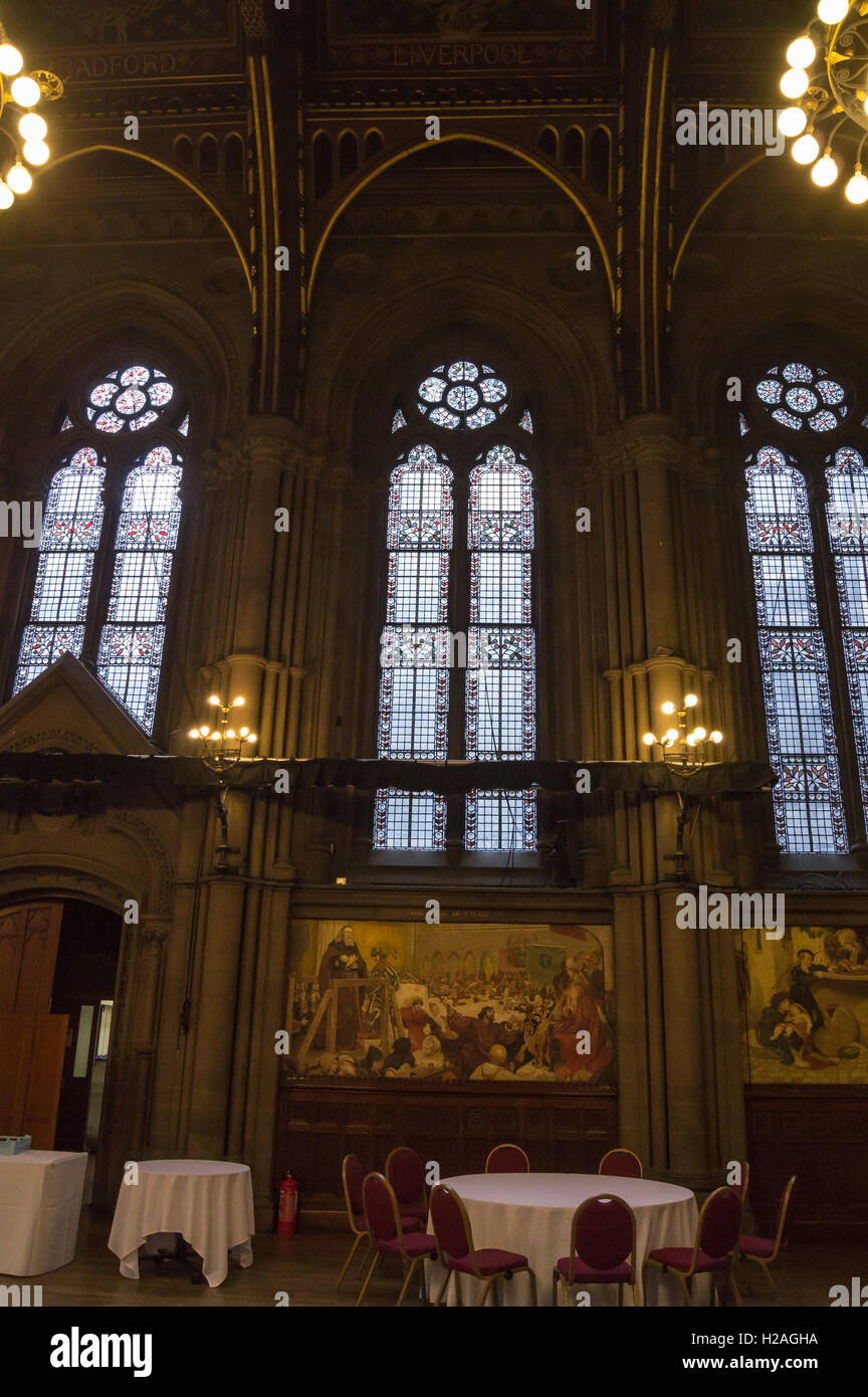 Great Hall, Manchester Town Hall, by Alfred Waterhouse, 1868 - 1877 ...