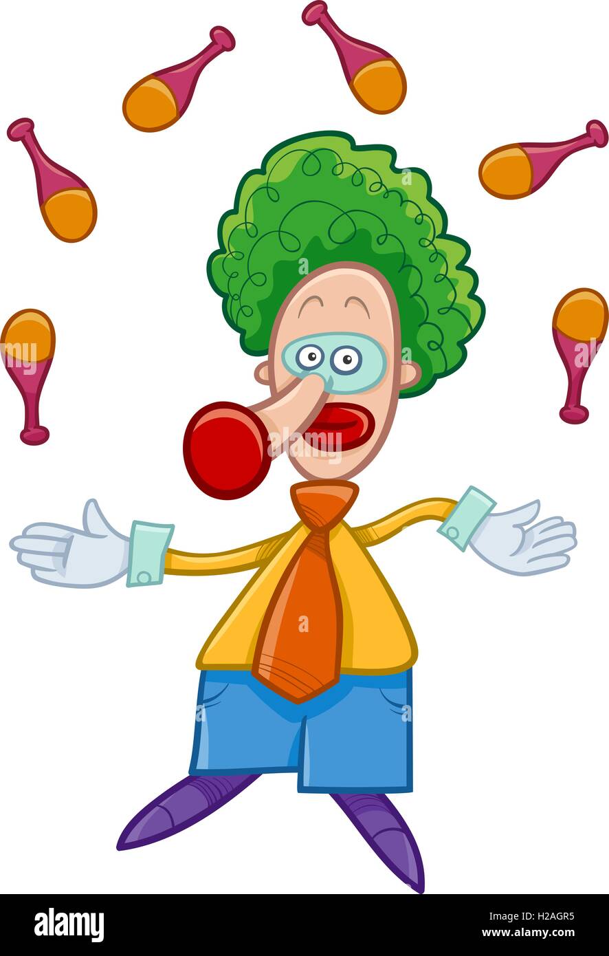 clown juggler cartoon Stock Vector Image & Art - Alamy