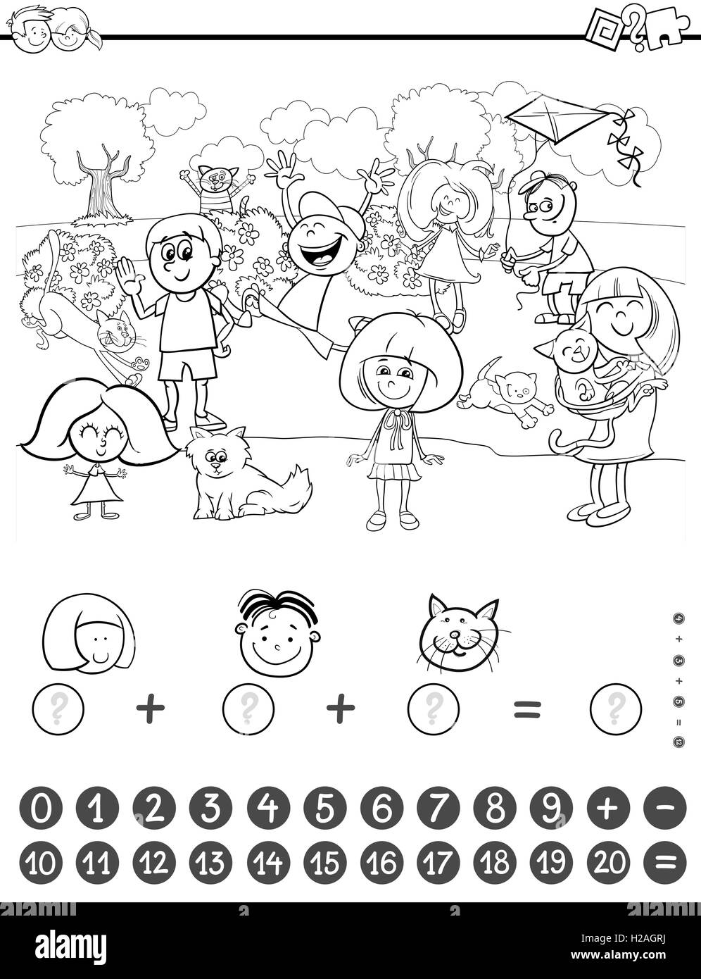 maths activity coloring book Stock Vector Image & Art - Alamy