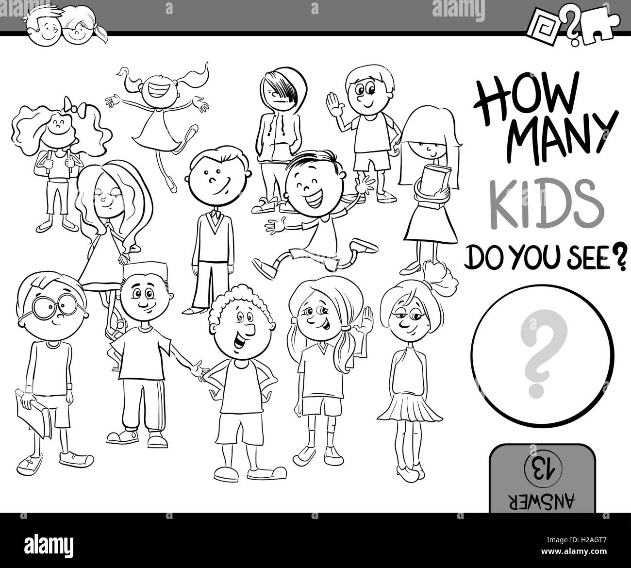 how many children coloring book Stock Vector Image & Art - Alamy