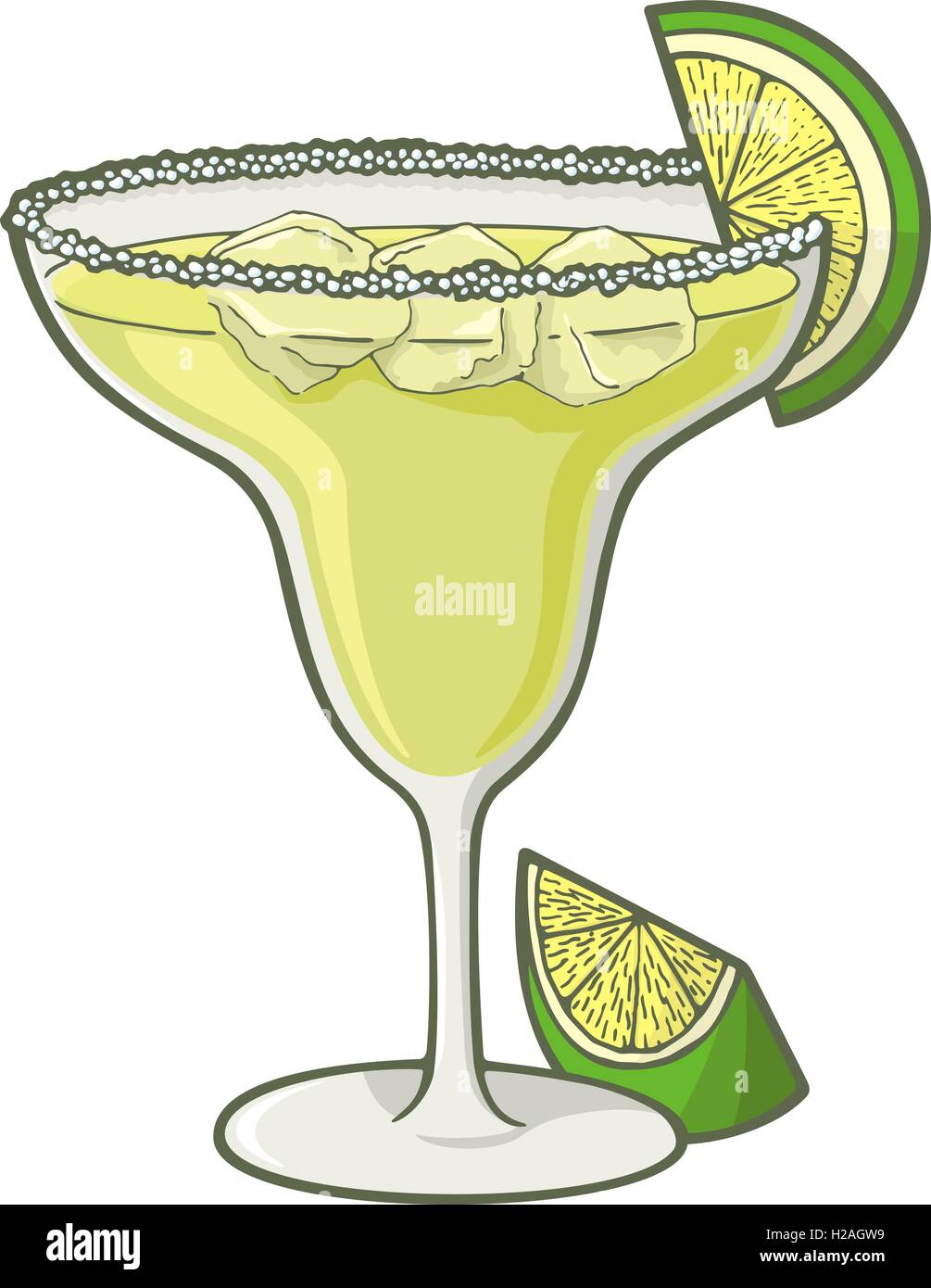 Margarita glass Stock Vector Images - Alamy