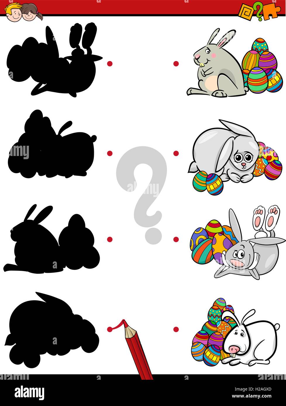 easter shadow task Stock Vector Image & Art - Alamy
