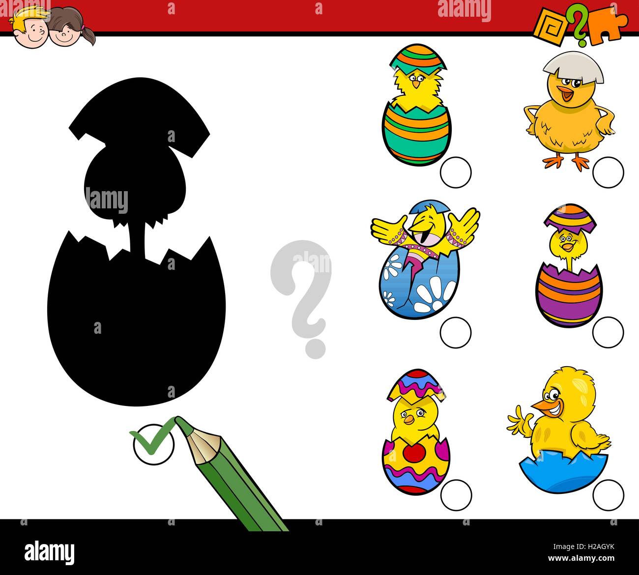 easter shadows activity game Stock Vector Image & Art - Alamy