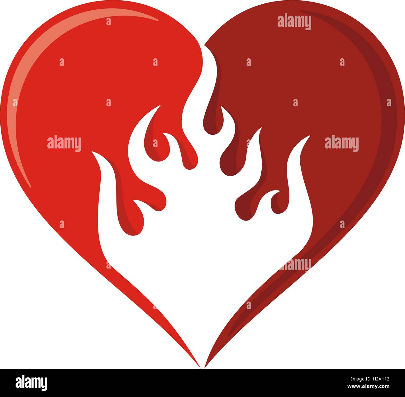 Heart flame icon Stock Vector Images - Alamy