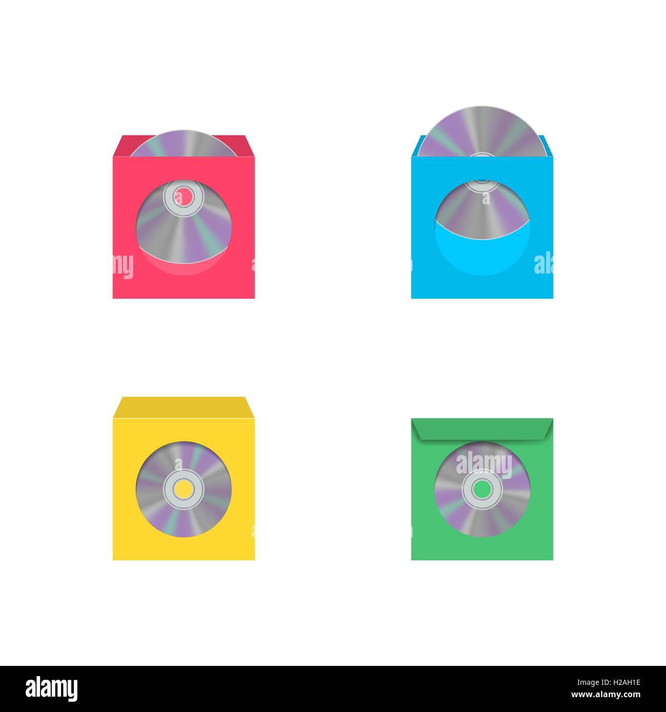 Envelopes for CD with window, vector illustration Stock Vector Image ...