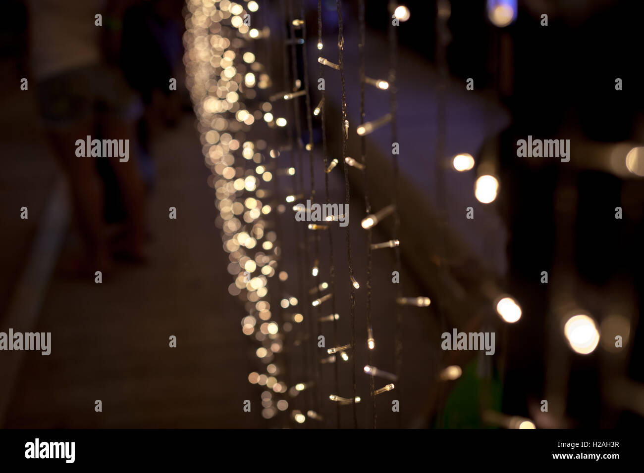 Christmas light chains decorated for the holidays festival Stock Photo ...