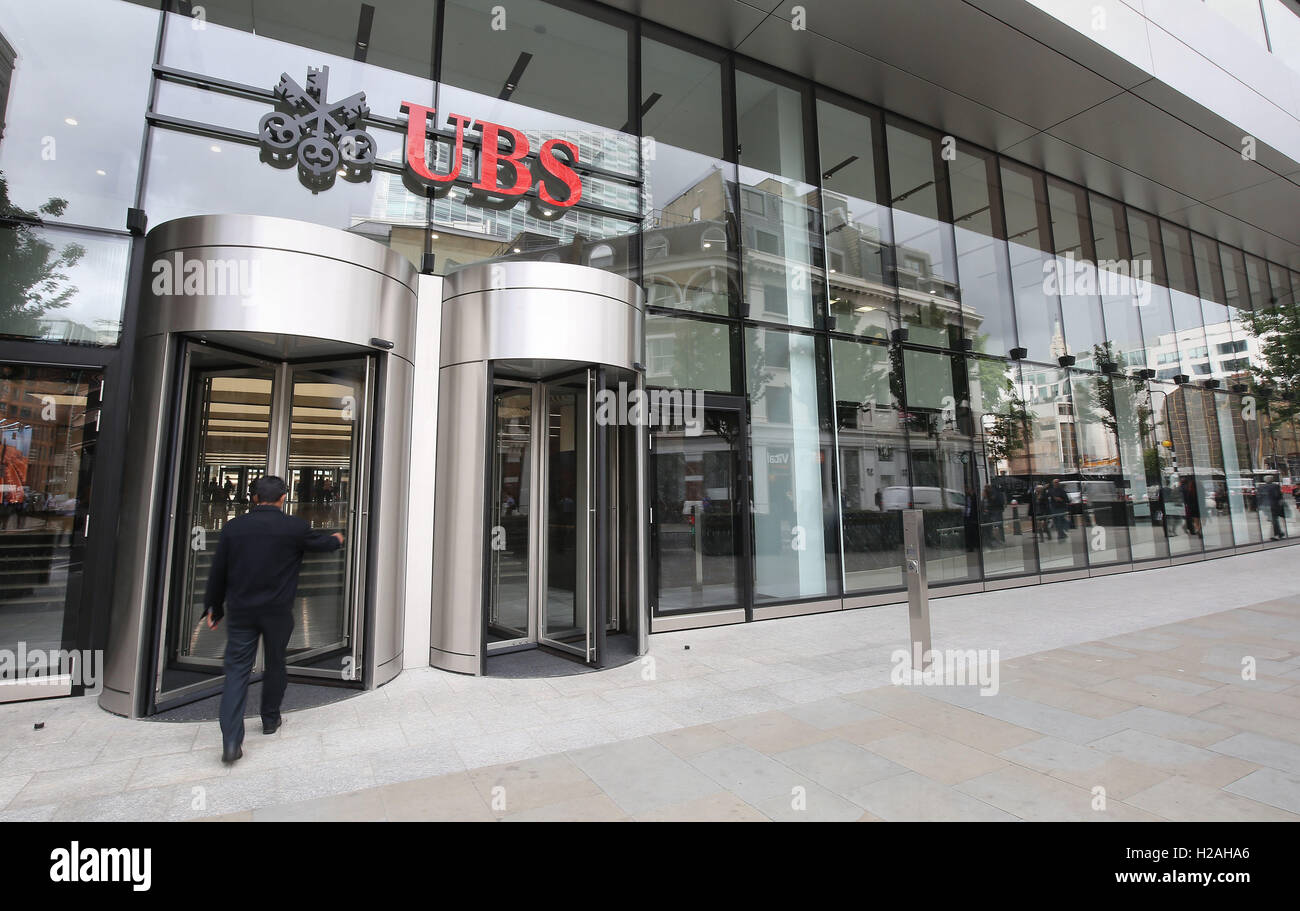 UBS offices at 9 Appold Street in the City of London Stock Photo - Alamy