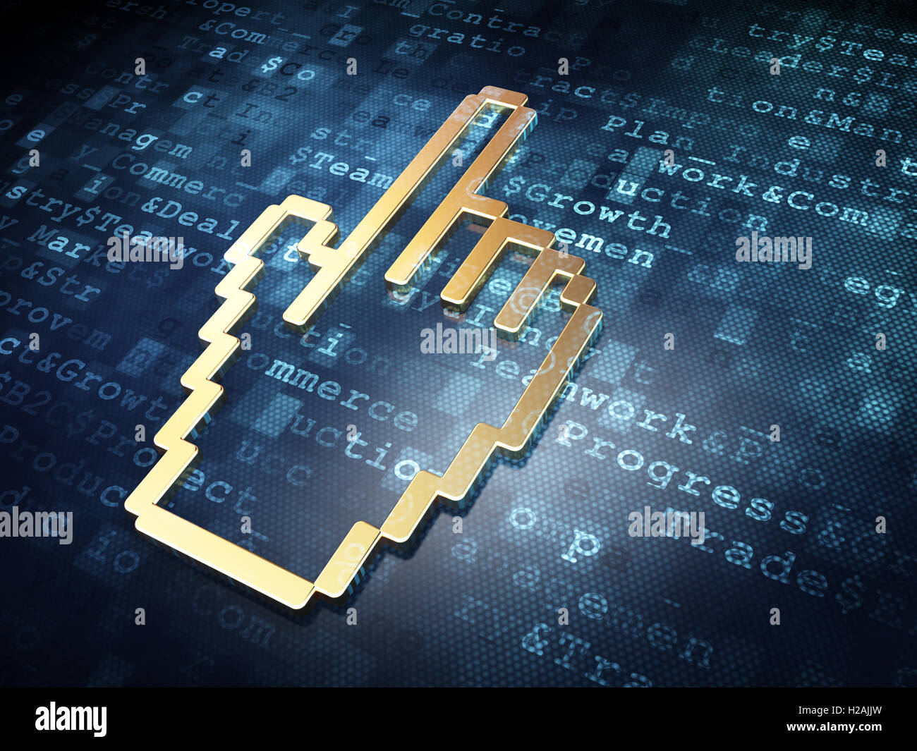 3d golden mouse pointer hi-res stock photography and images - Alamy