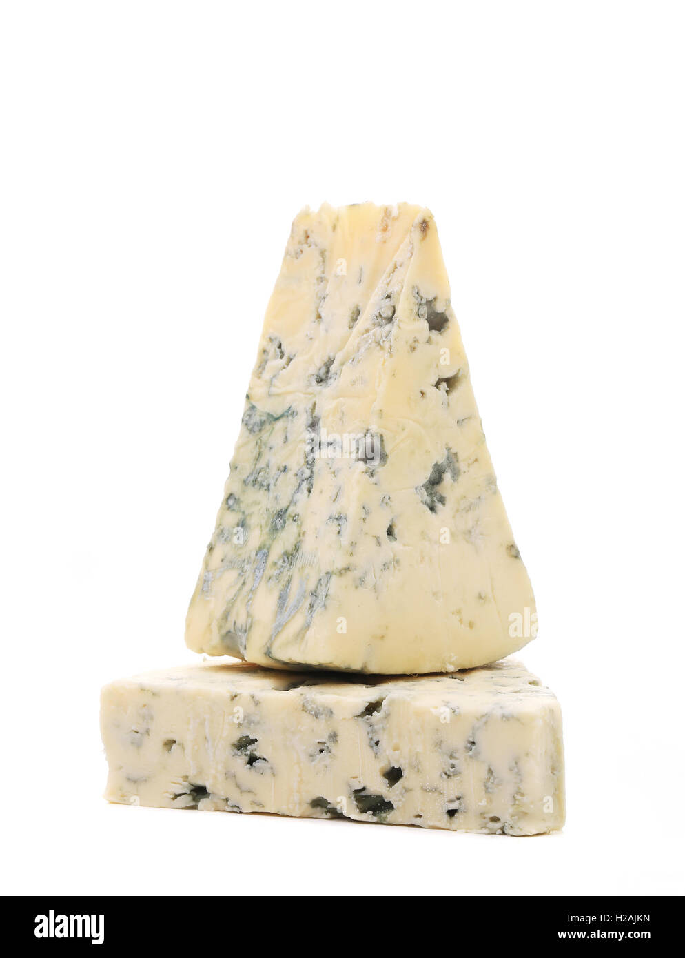 Slice of dor blue cheese Stock Photo - Alamy
