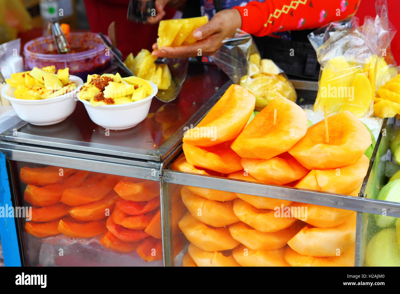 Fruit spice in street market Stock Photo - Alamy