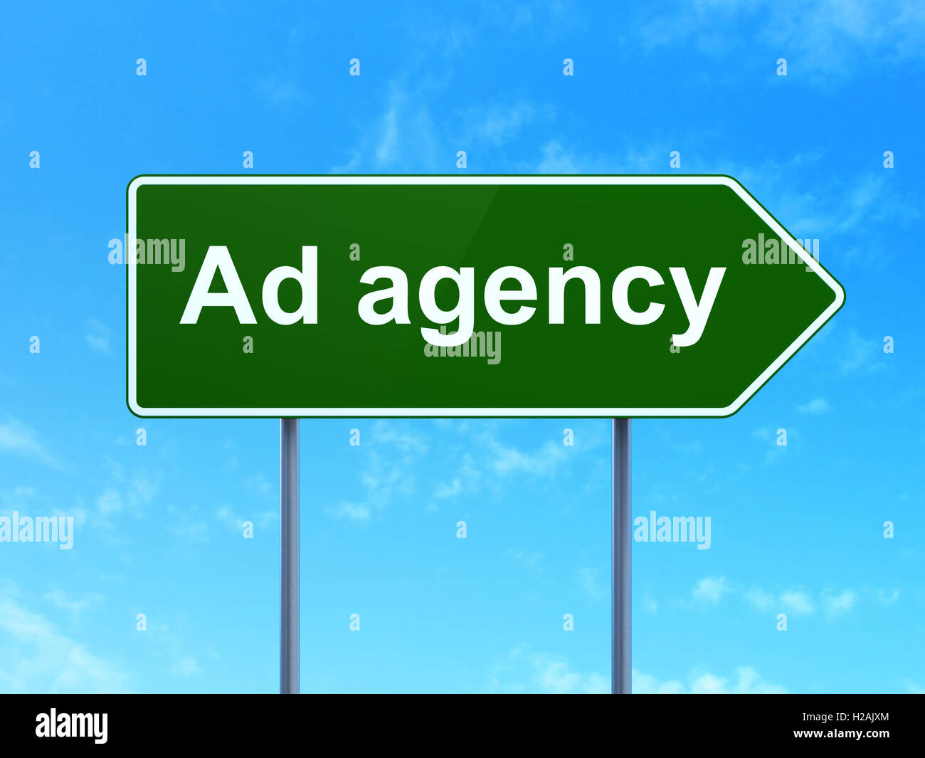 Advertising concept: Ad Agency on road sign background Stock Photo - Alamy