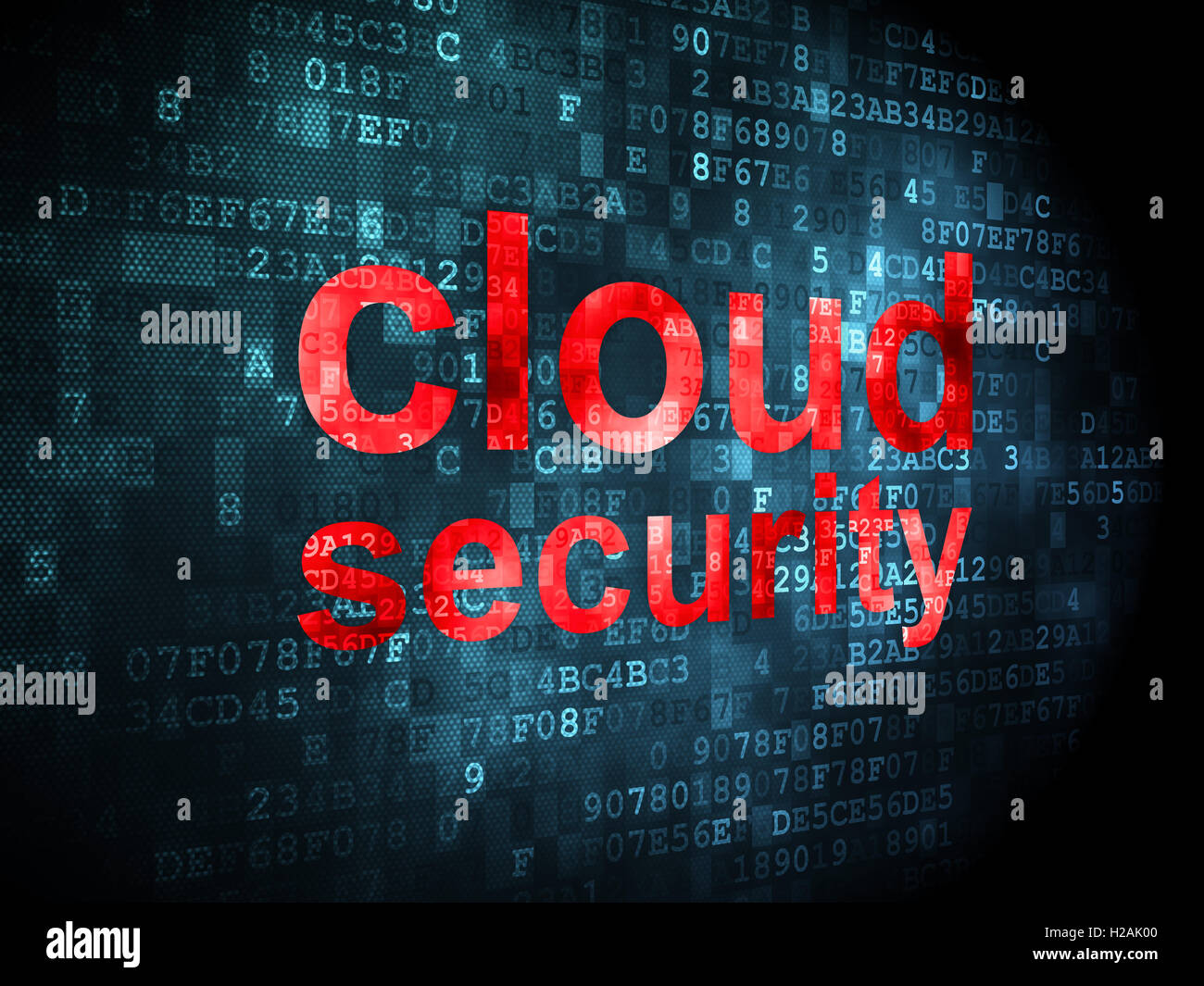 Cloud networking concept: Cloud Security on digital background Stock ...