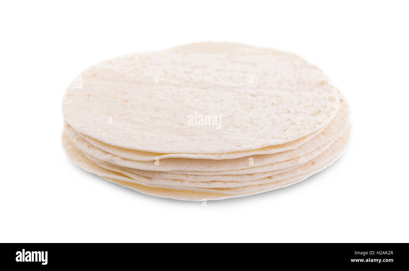 Wheat round tortillas Stock Photo - Alamy