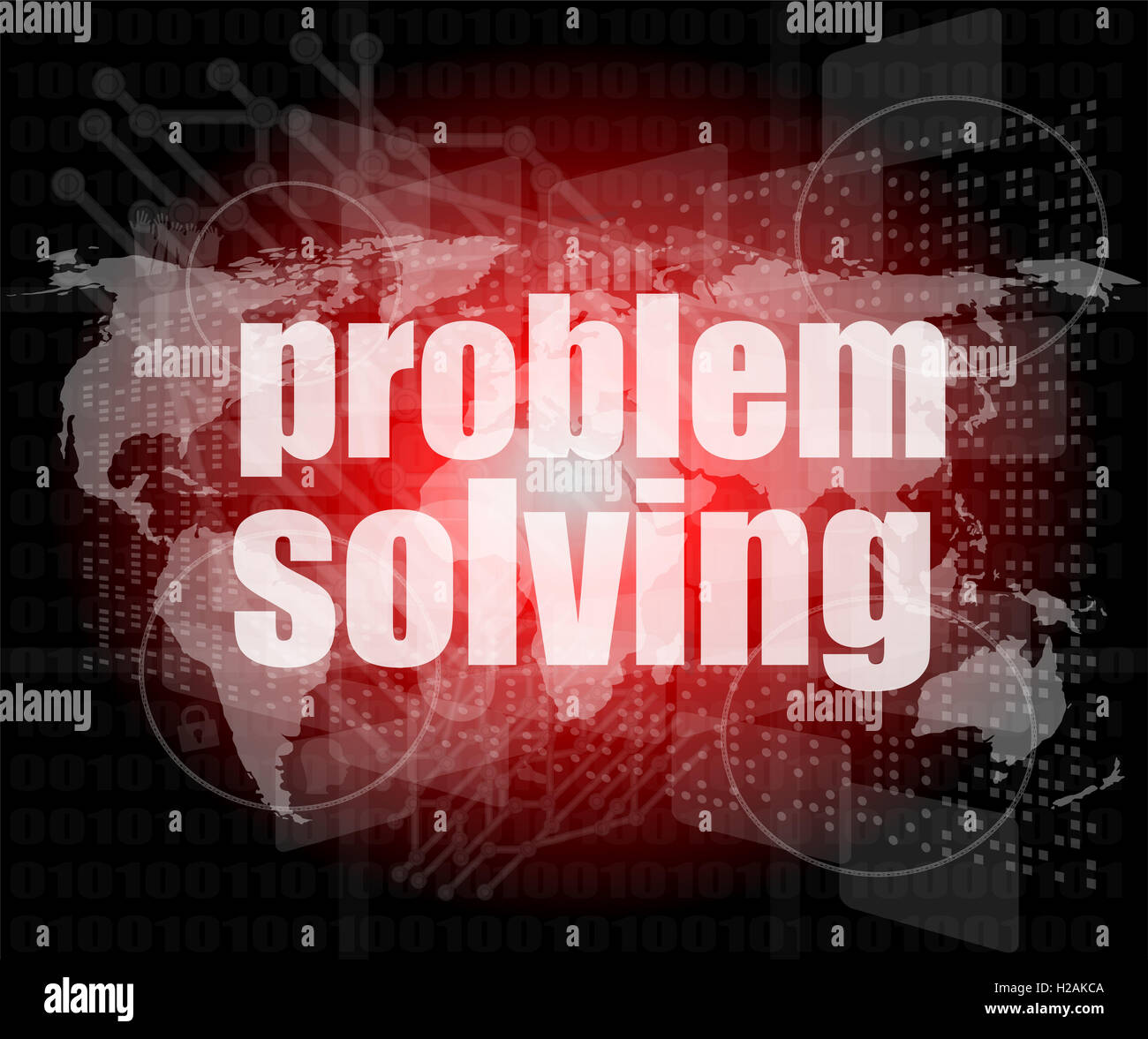 business concept: words problem solving on digital screen Stock Photo ...